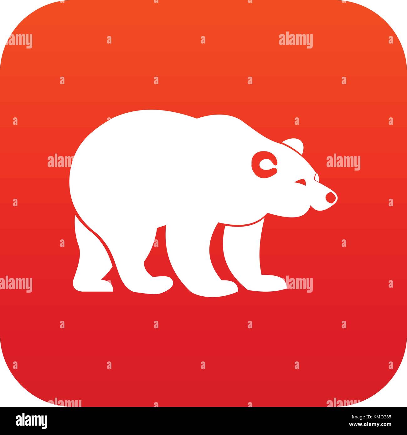 Bear icon digital red Stock Vector Image & Art - Alamy