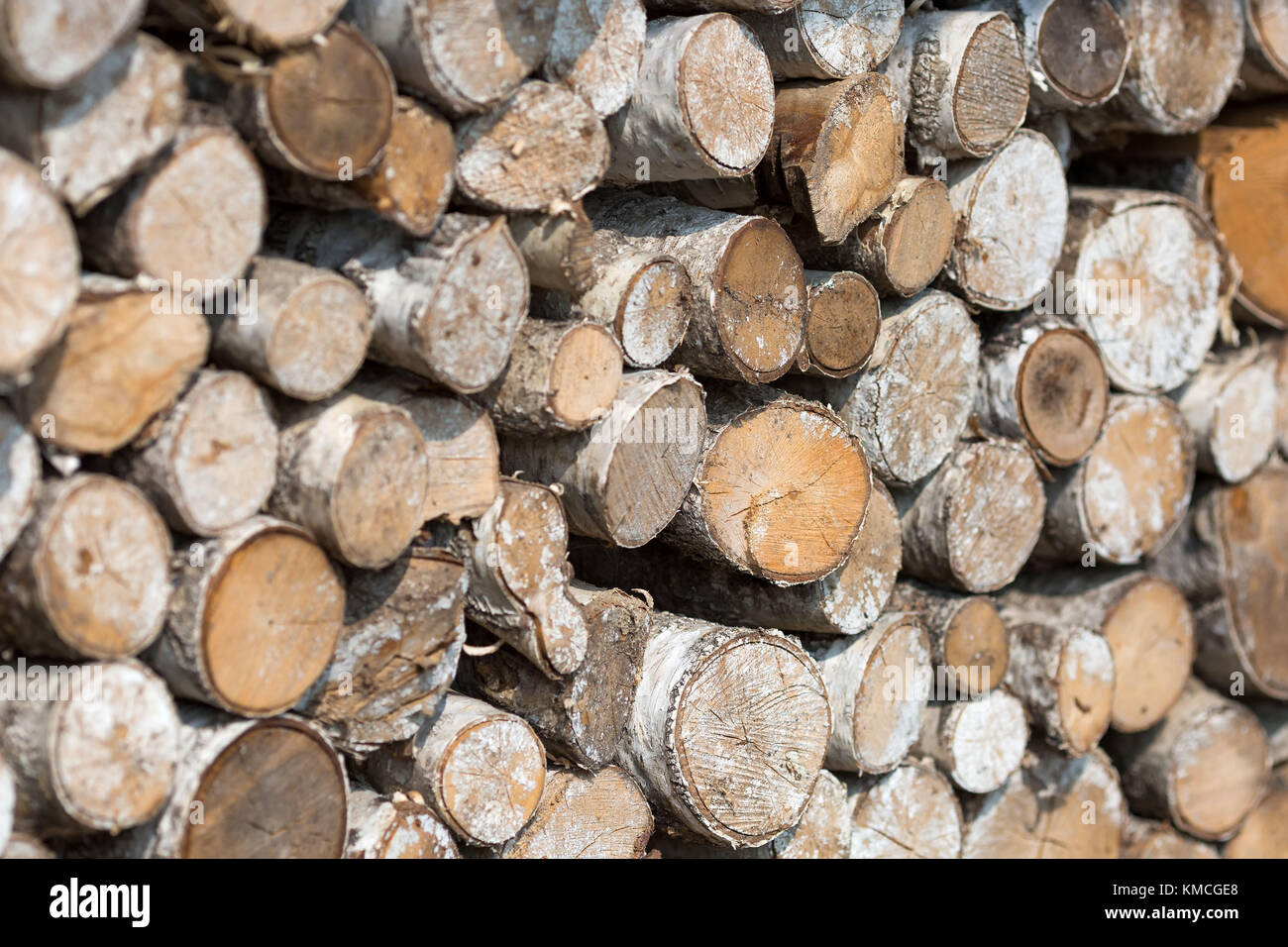 Closeup of cut firewood, natural wood background Stock Photo - Alamy