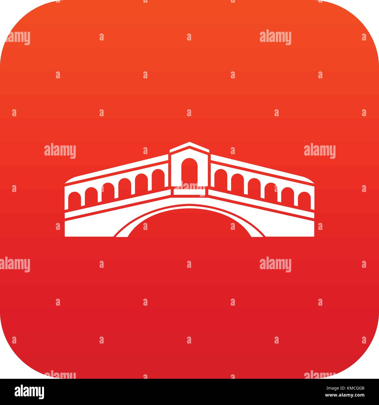 Venice bridge icon digital red Stock Vector Image & Art - Alamy