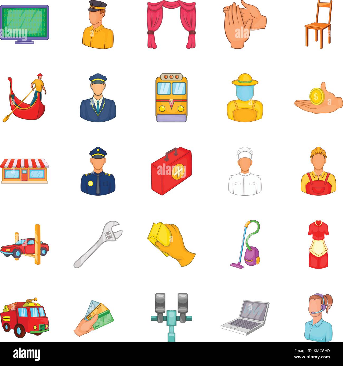 Handyman icons set, cartoon style Stock Vector Image & Art - Alamy