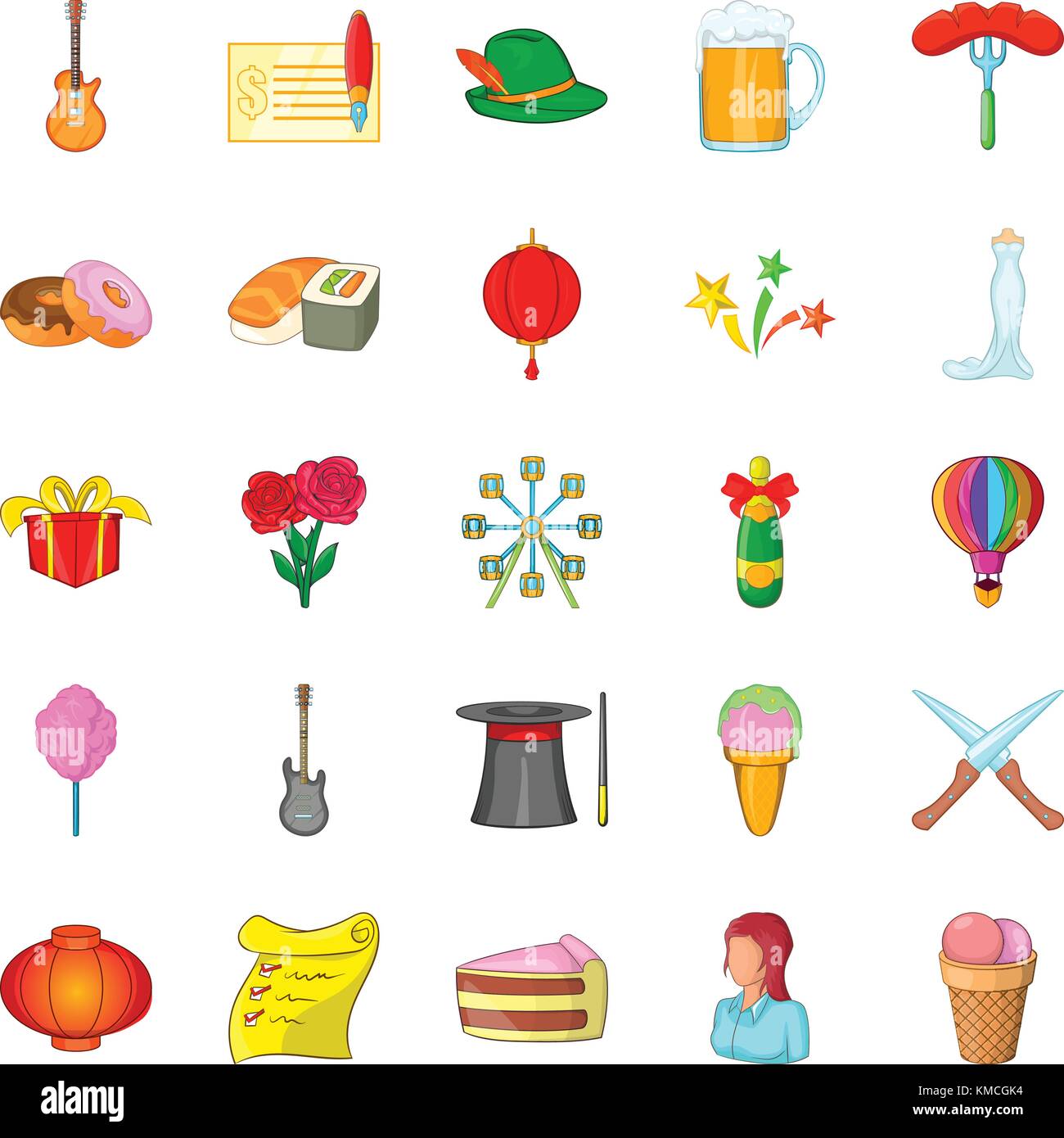 Catering icons set, cartoon style Stock Vector Image & Art - Alamy