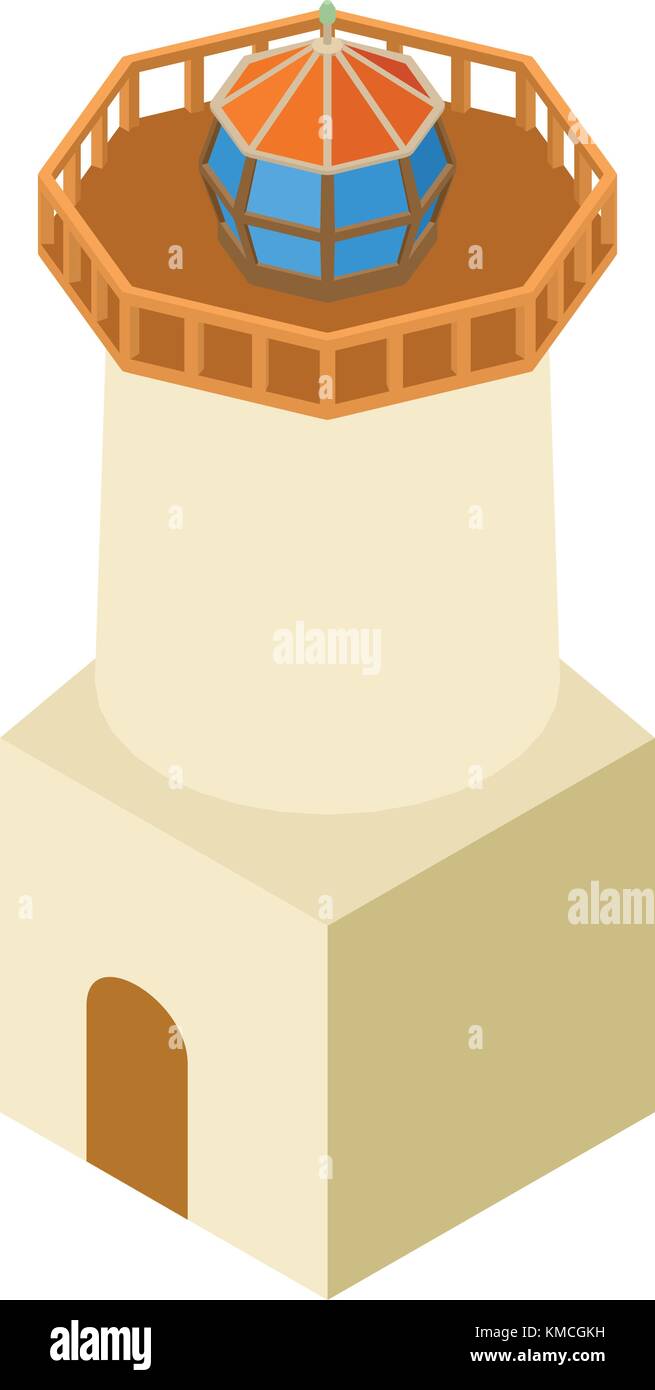 Lighthouse architecture icon, isometric 3d style Stock Vector Image ...