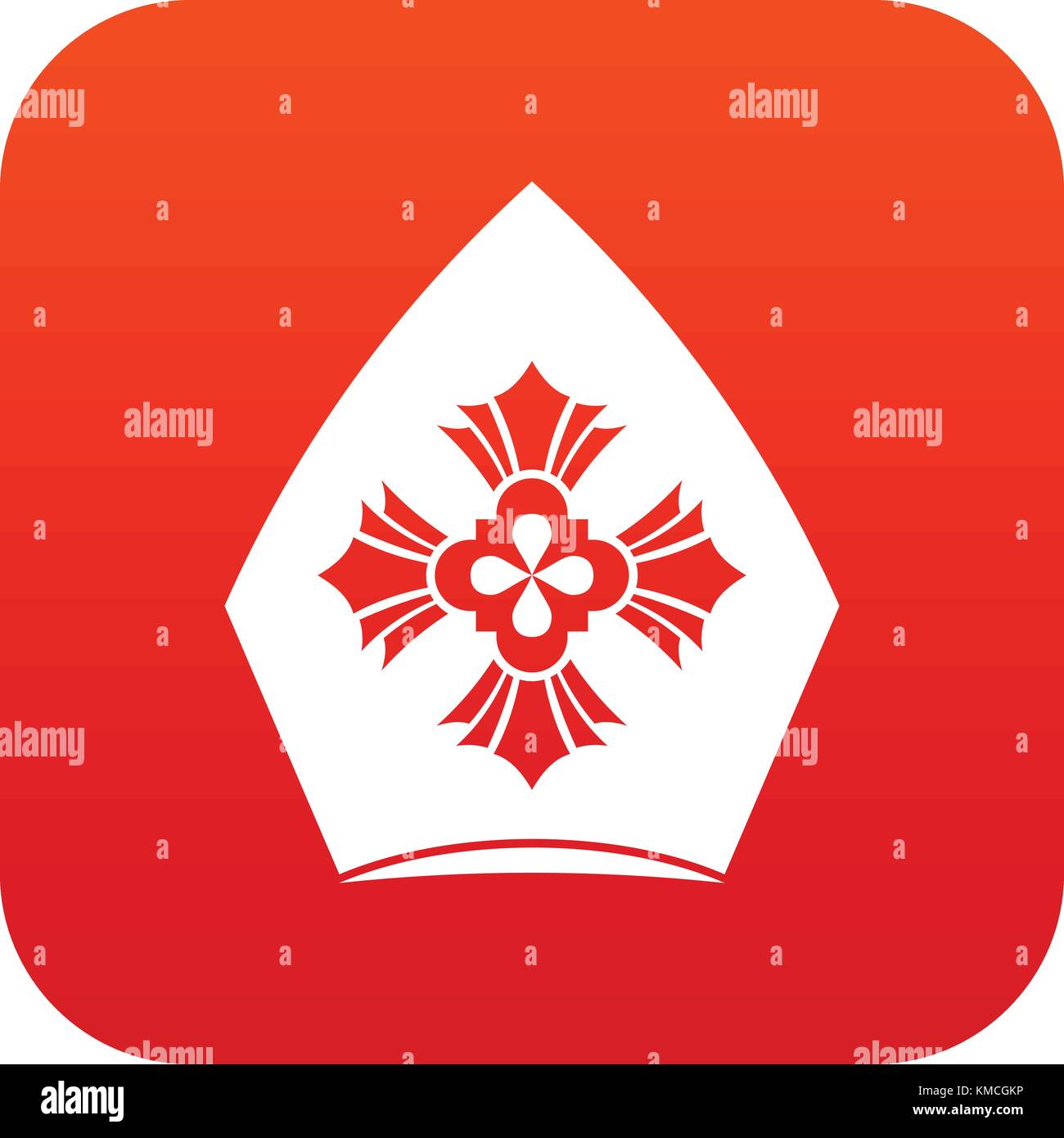 Christian hat icon digital red Stock Vector Image & Art - Alamy