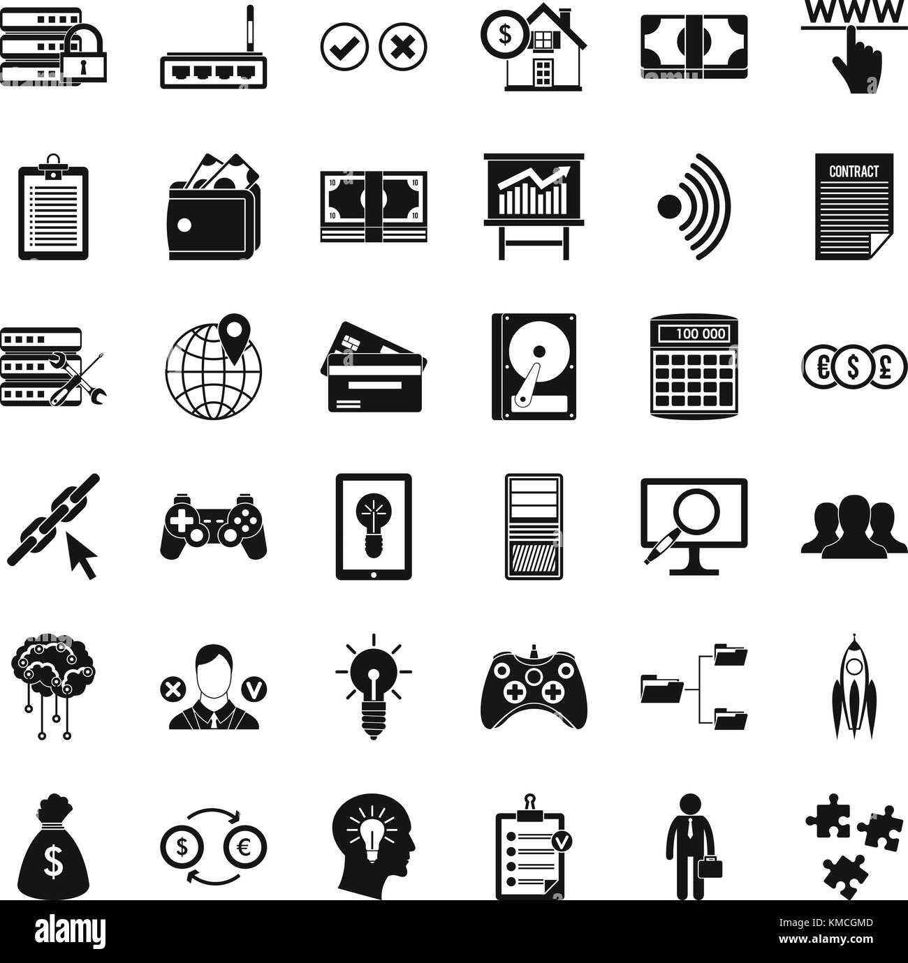 It management icons set, simple style Stock Vector Image & Art - Alamy