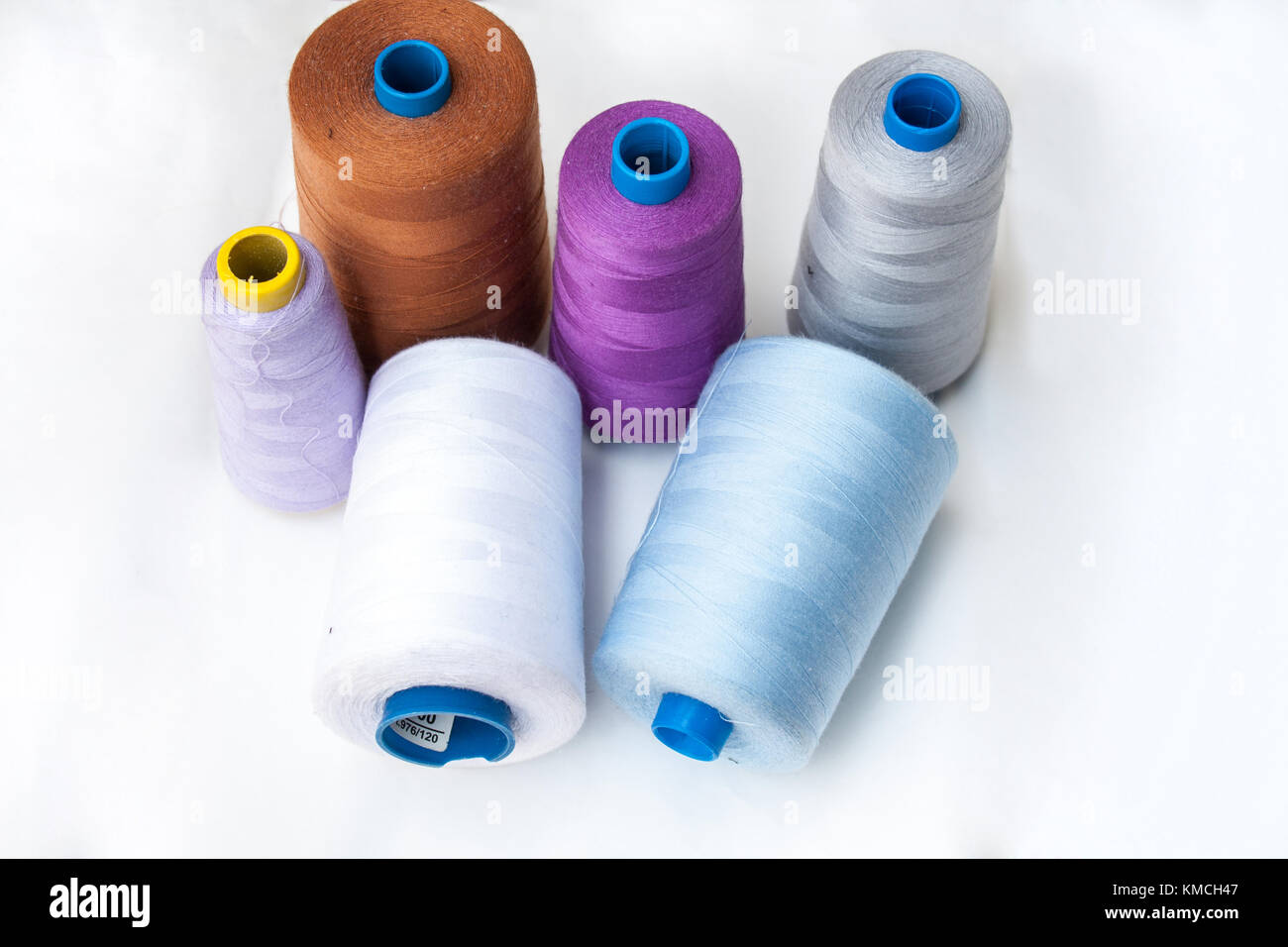 Coils of Thread, Sewing Items for Tailor Craft on White Background ...
