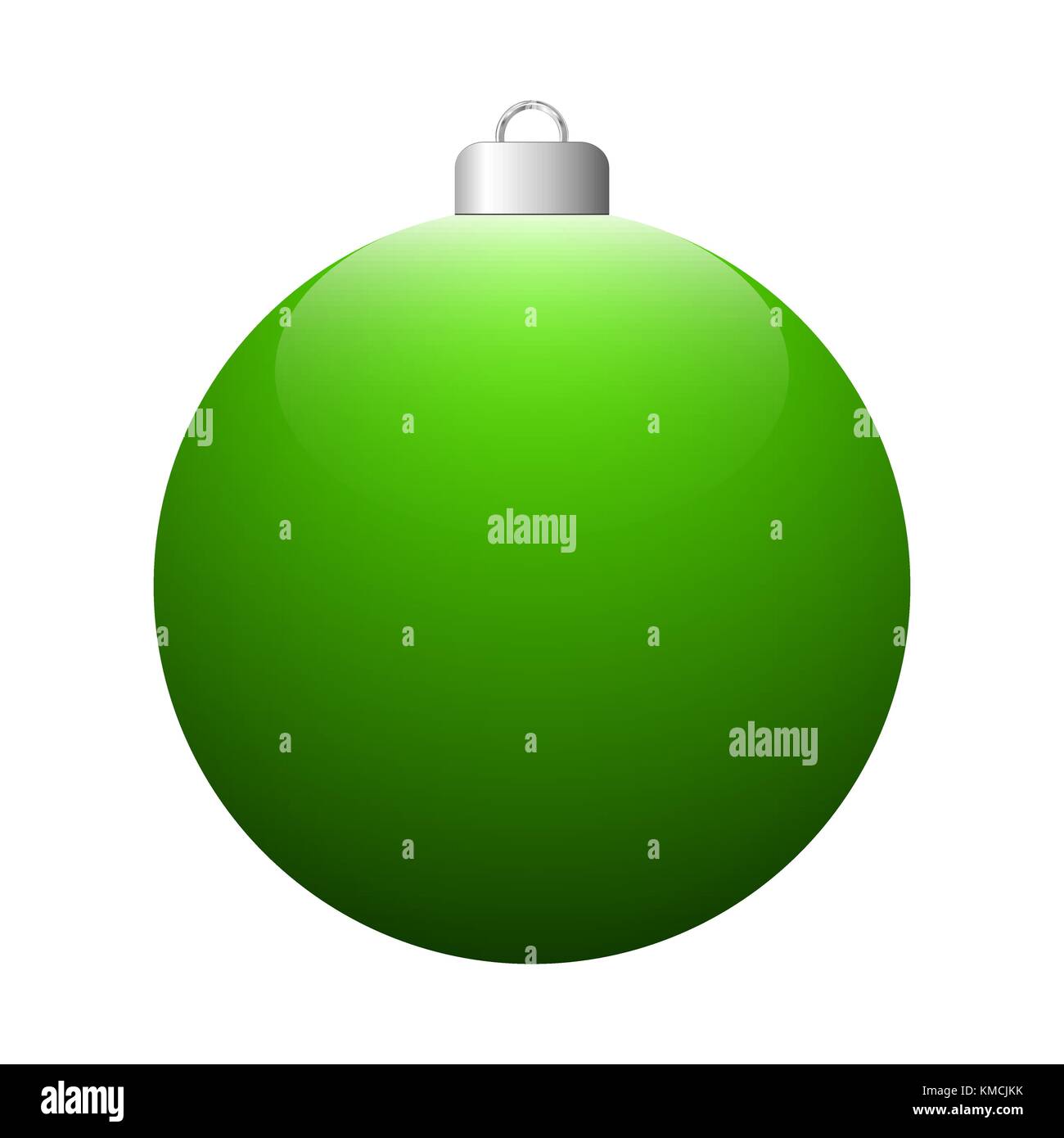 Vector green glossy Christmas ball isolated on white background Stock ...
