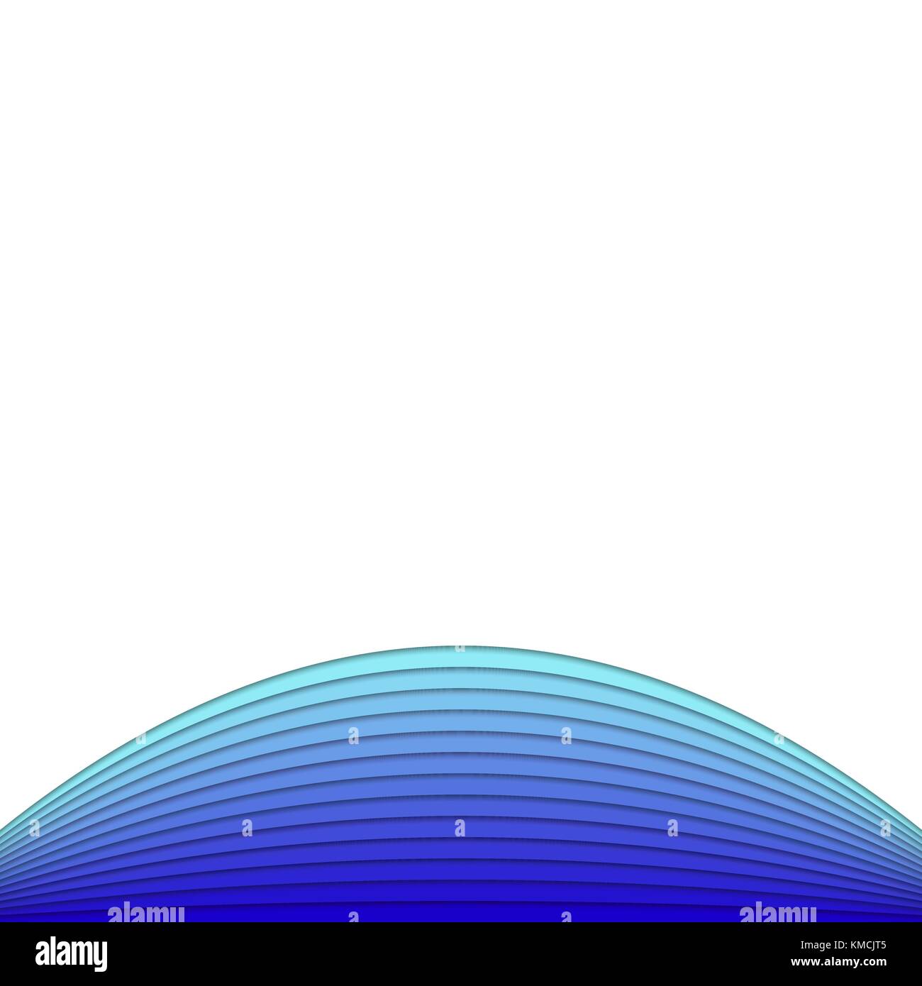 Abstract background from blue curves - vector poster design with 3d ...