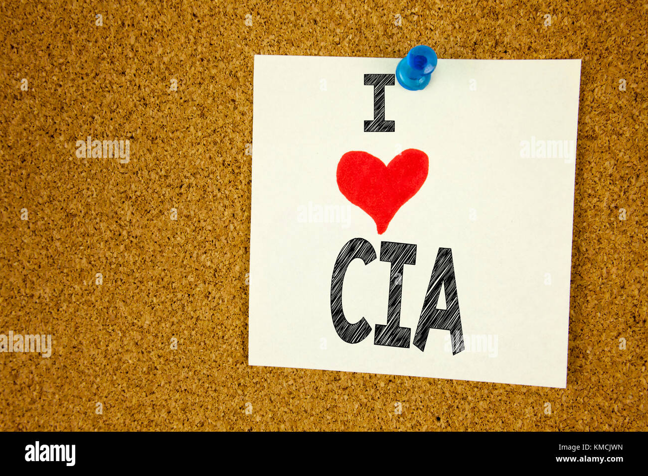 Hand writing text caption inspiration showing I Love CIA concept ...