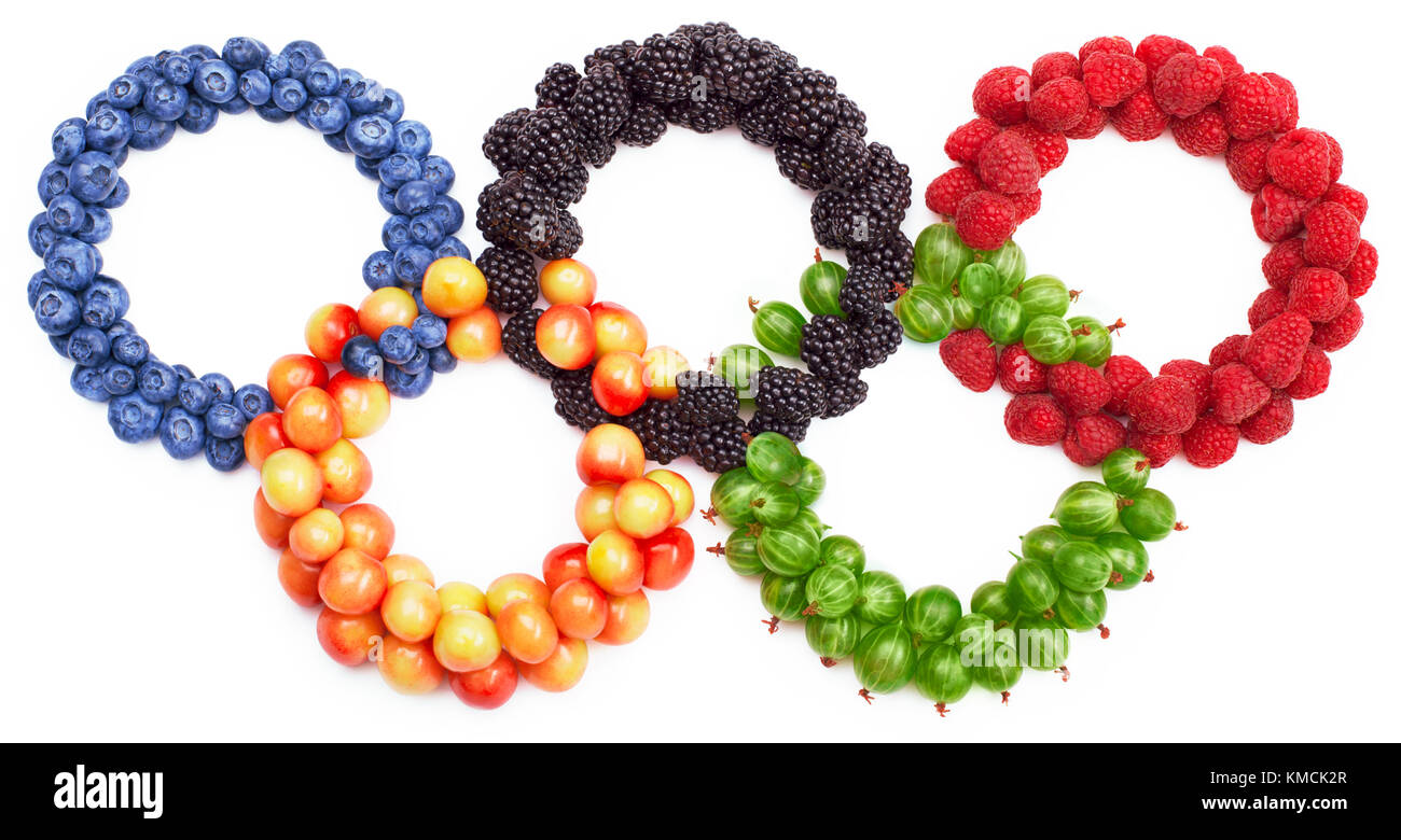 Set of berries arranged as rings Stock Photo - Alamy