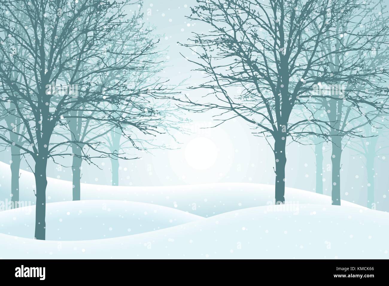 Christmas background winter forest beautiful Stock Vector Images - Alamy