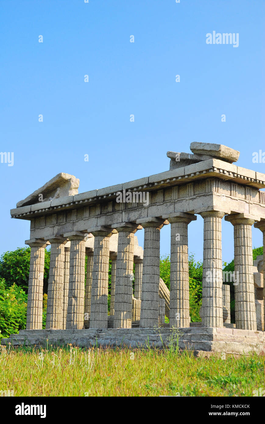Side view of the Parthenon ruins, a symbol of history, culture ...