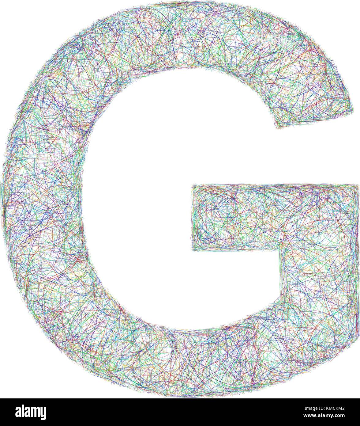 Colorful sketch font design - letter G Stock Vector Image & Art - Alamy