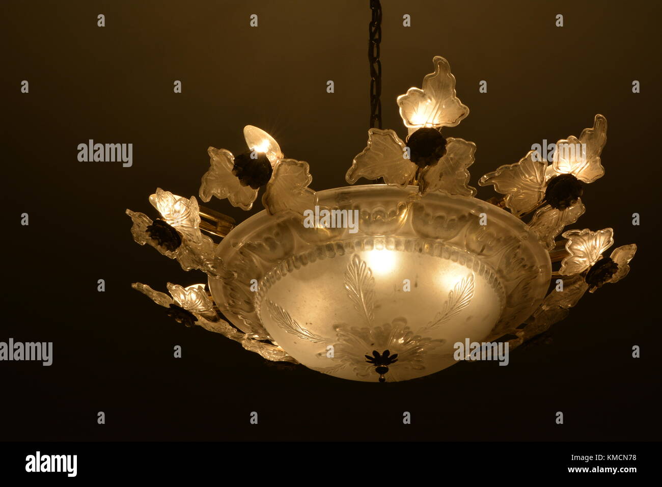 Fancy Ceiling Light in Lounge Stock Photo - Alamy