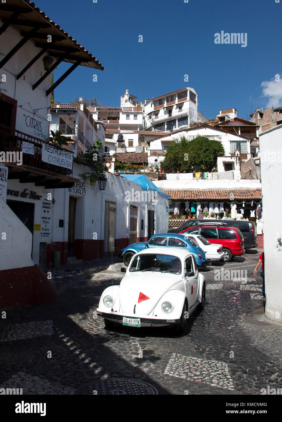 Taxco, Guerrero, Mexico - 2017: A typical view of the town, with ...