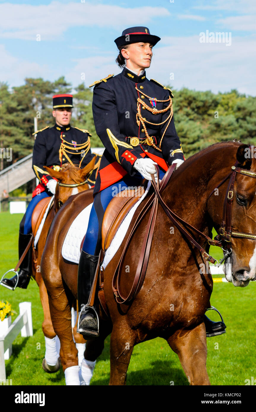 Mounted Republican Guards attend equestrian parade at Grand Parquet ...