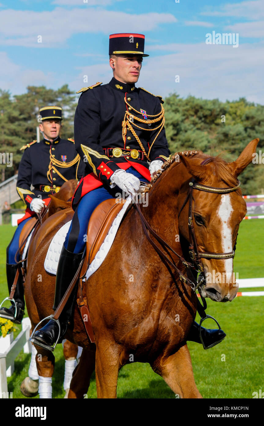 Mounted Republican Guards attend equestrian parade at Grand Parquet ...