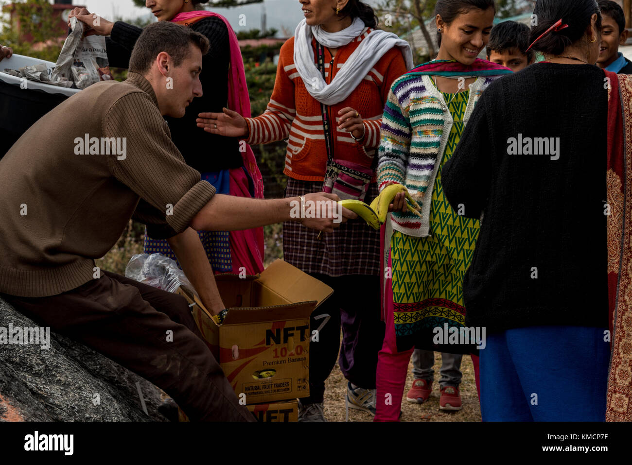 Free distribution of eatables to school kids during a camp organised ...