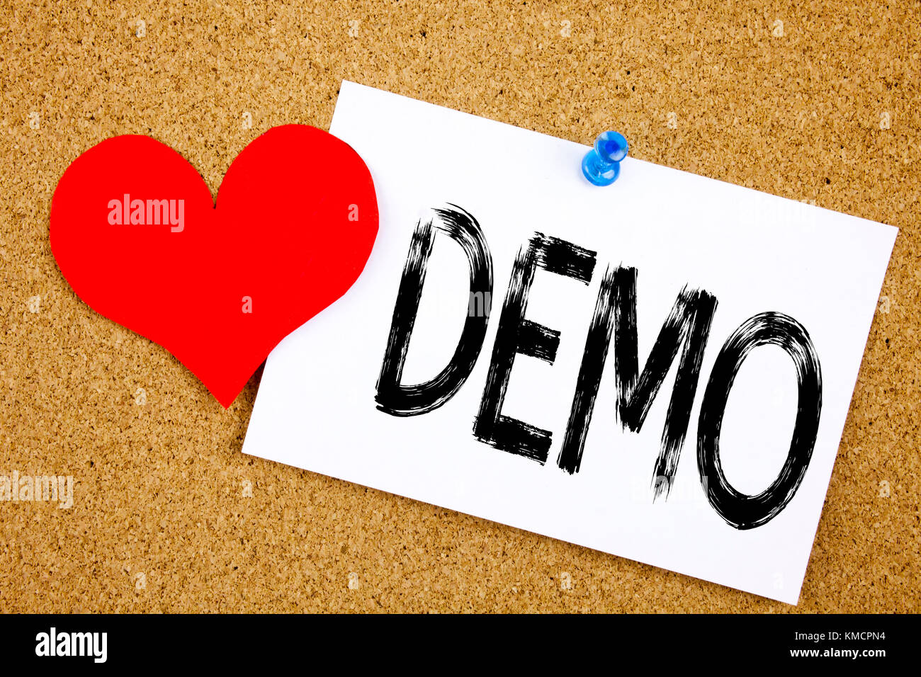 Conceptual hand writing text caption inspiration showing Demo concept ...