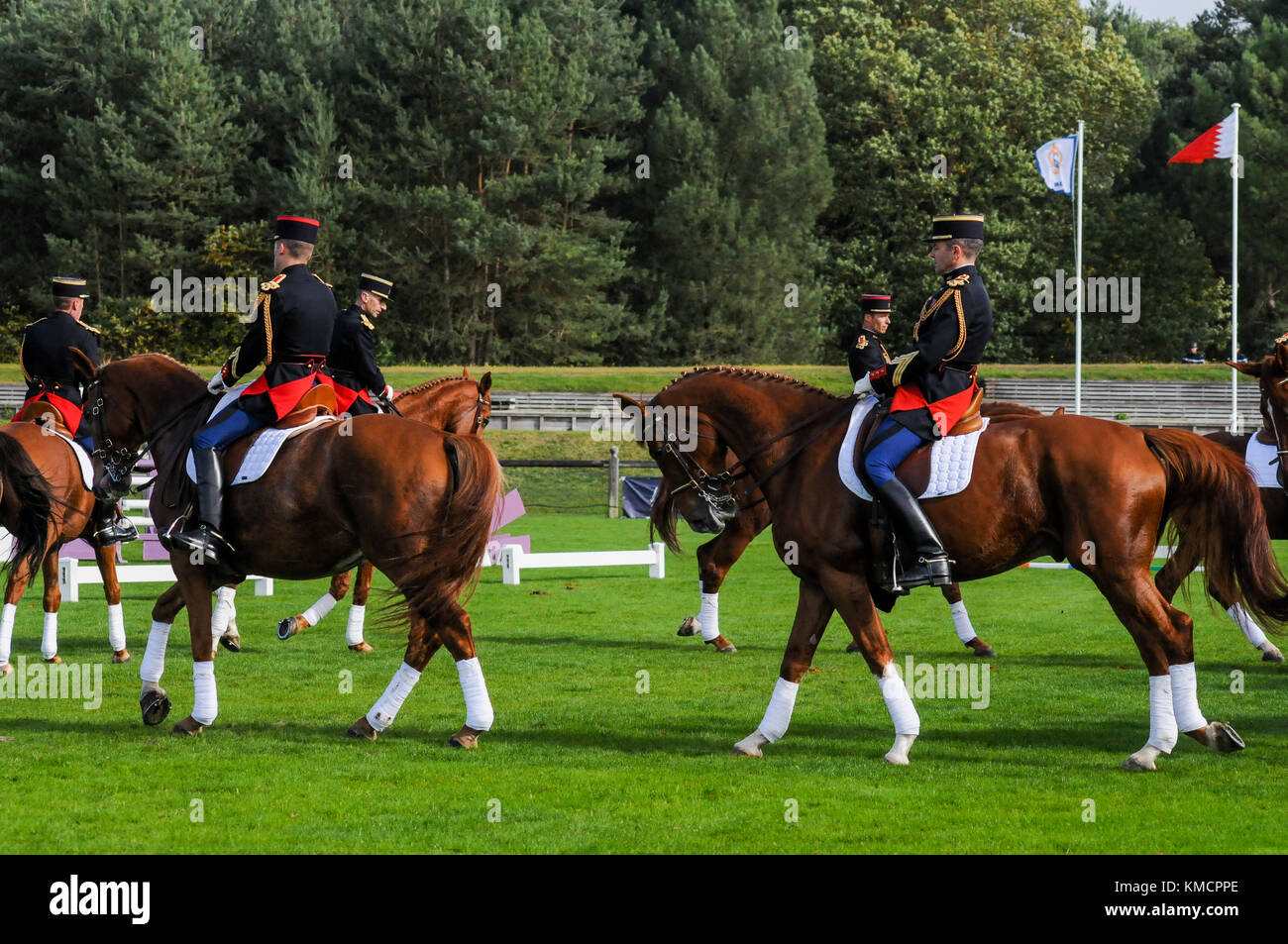 Mounted Republican Guards attend equestrian parade at Grand Parquet ...
