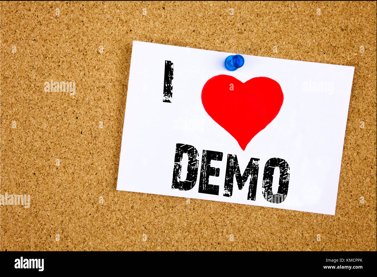 Hand writing text caption inspiration showing I Love Demo concept ...