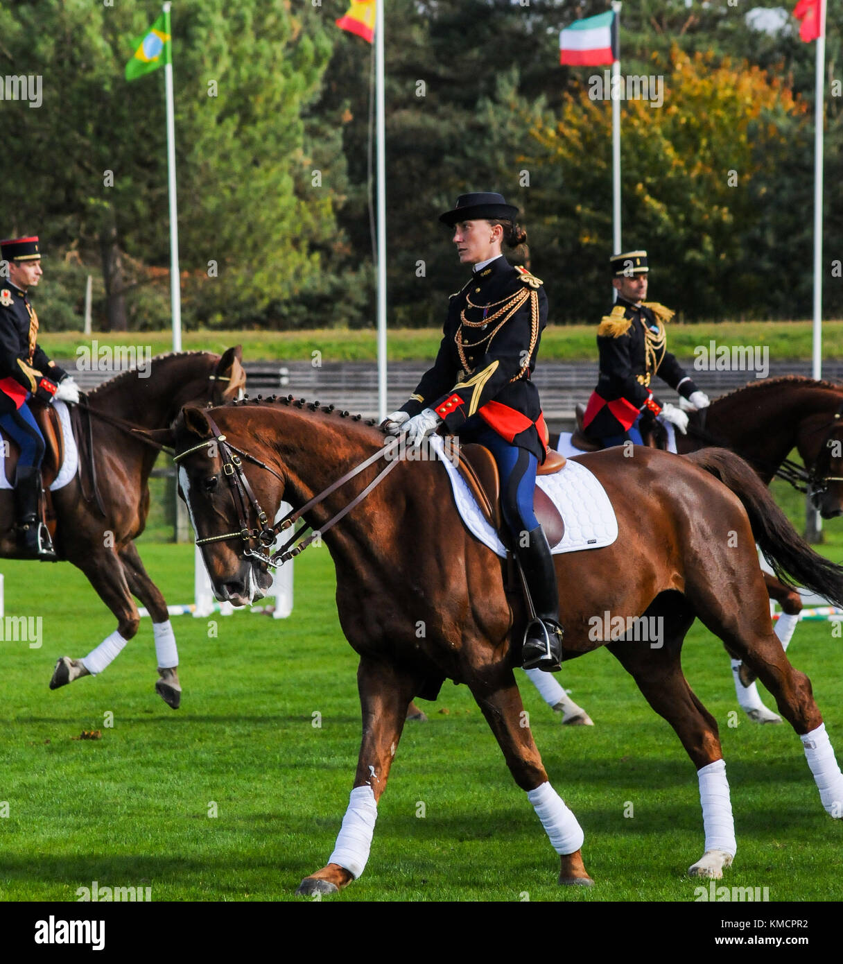 Mounted Republican Guards attend equestrian parade at Grand Parquet ...