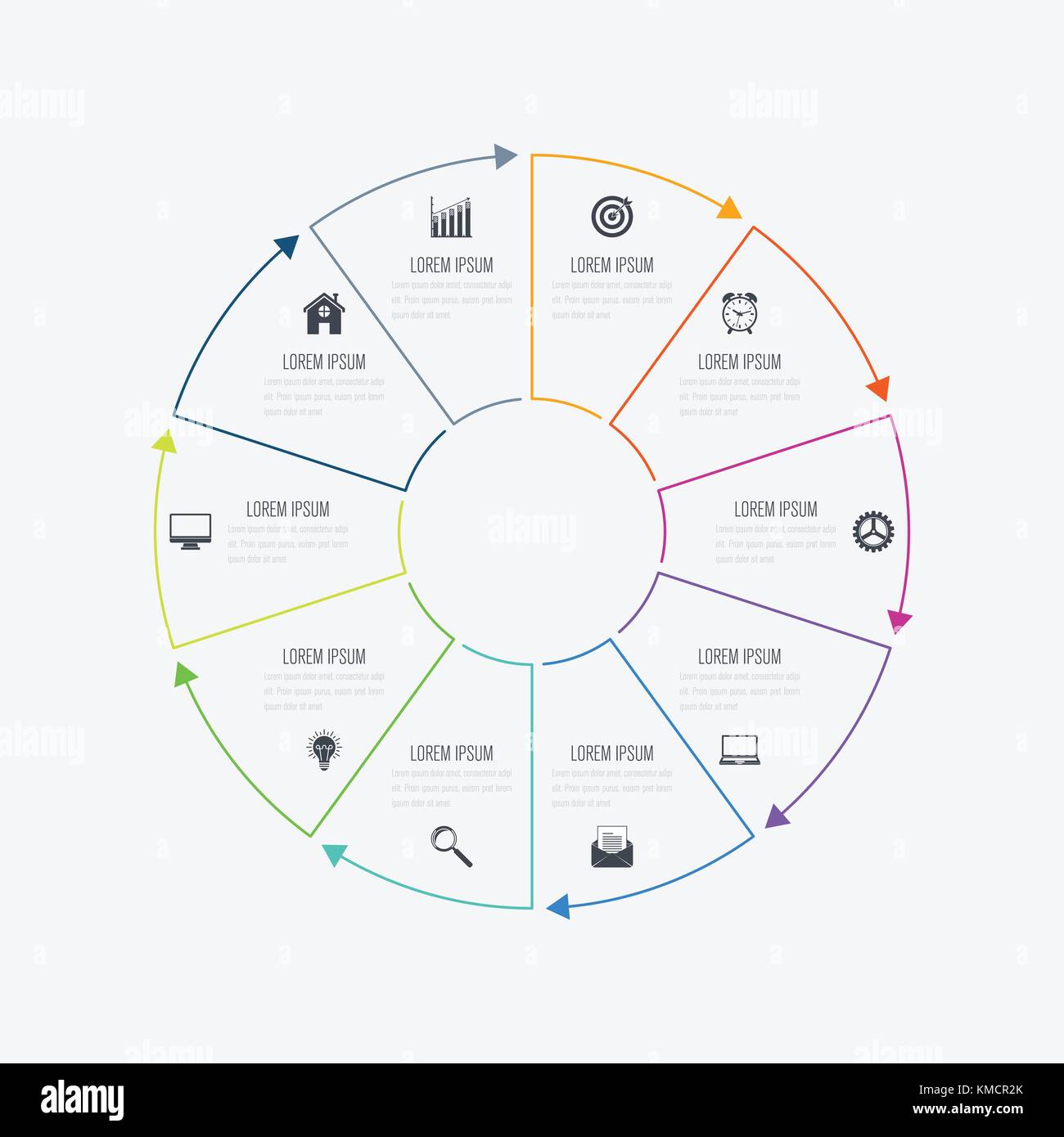 Infographics template 10 options with circle Stock Vector Image & Art ...