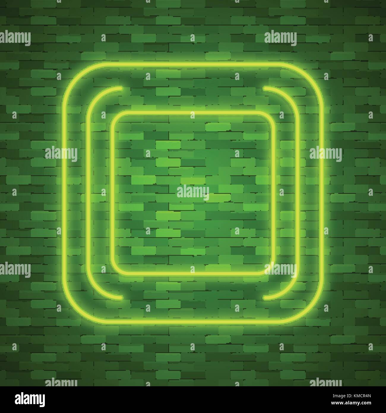 Blue abstract neon square shape Stock Vector Image & Art - Alamy