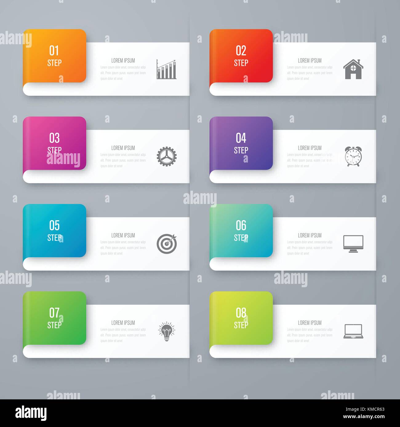 Infographic design template eight option Stock Vector Image & Art - Alamy