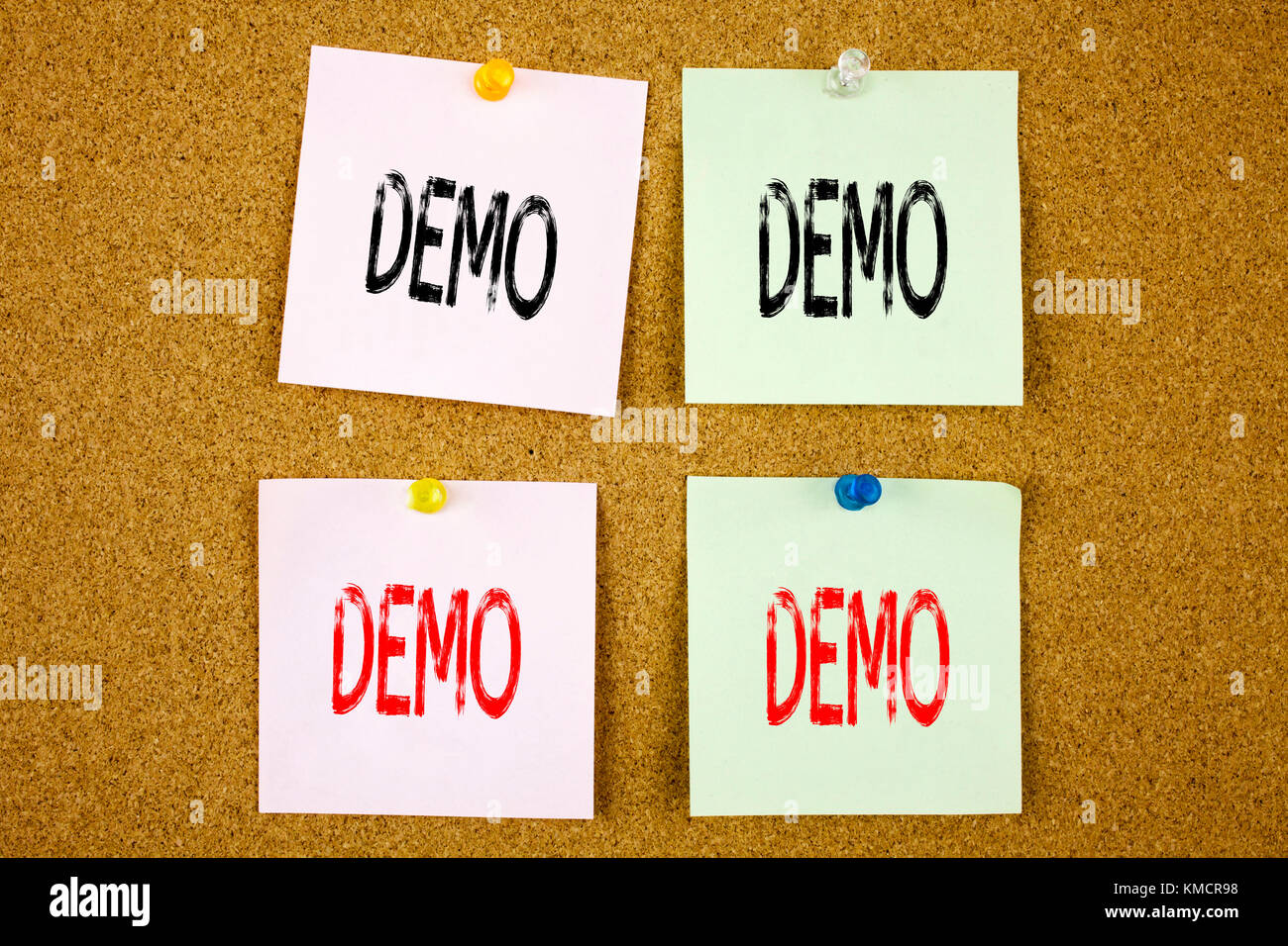 Conceptual hand writing text caption inspiration showing Demo Business ...