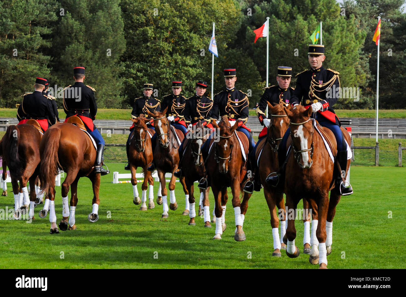 Mounted Republican Guards attend equestrian parade at Grand Parquet ...