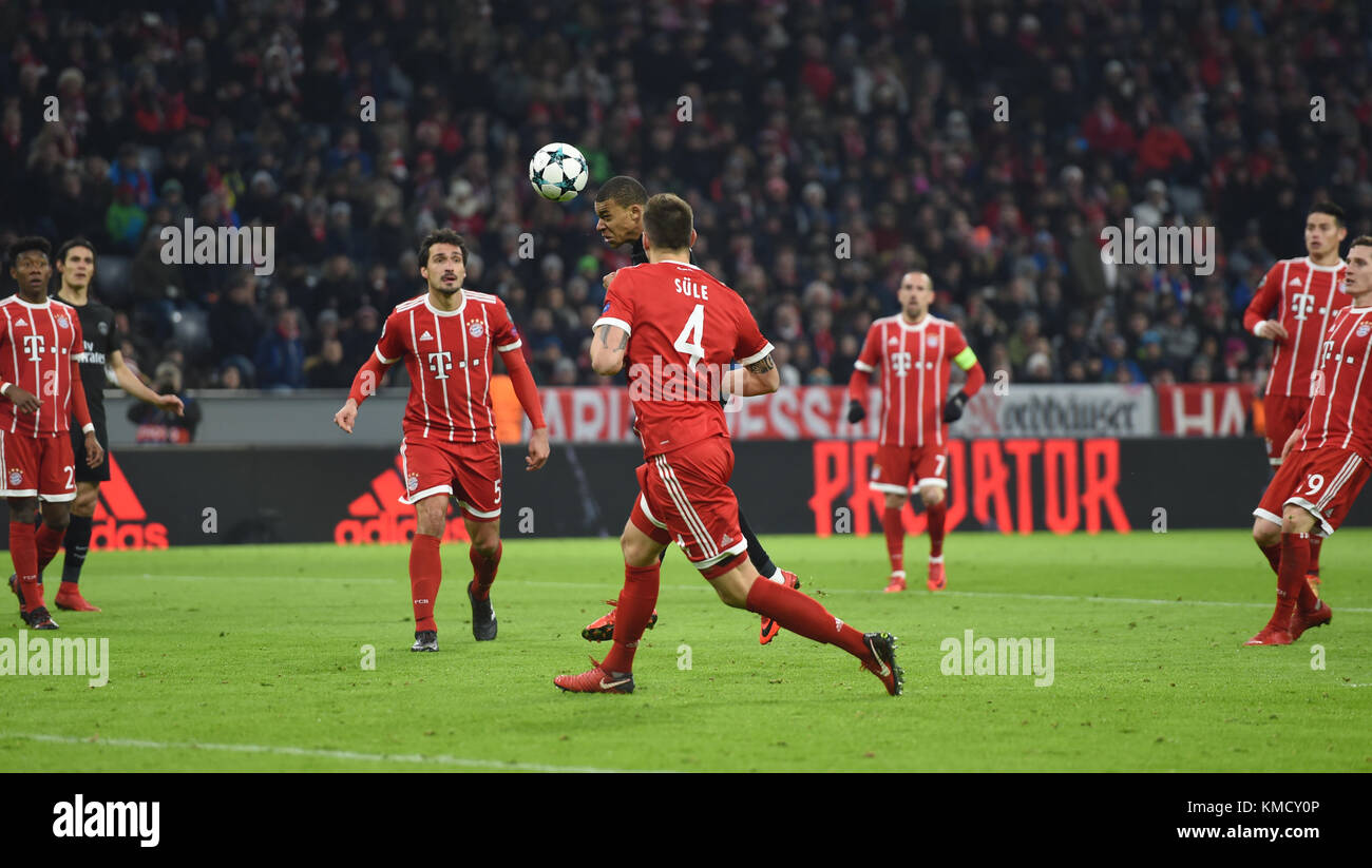 Munich, Germany. 05th Dec, 2017. Kylian Mbappe of Paris scores 1-2 ...