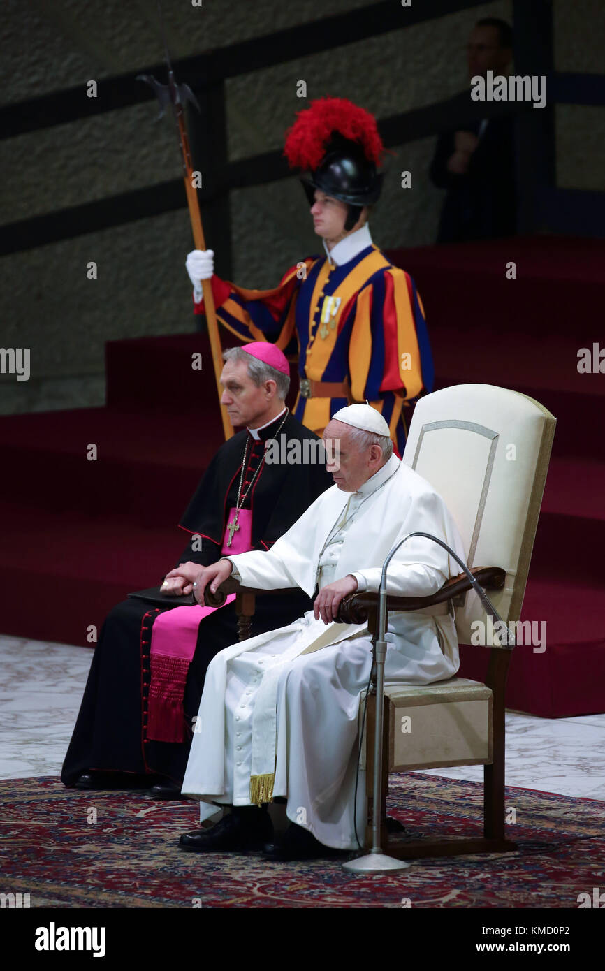 Rome, Italy. 6th Dec, 2017. POPE FRANCIS during his wednesday general ...