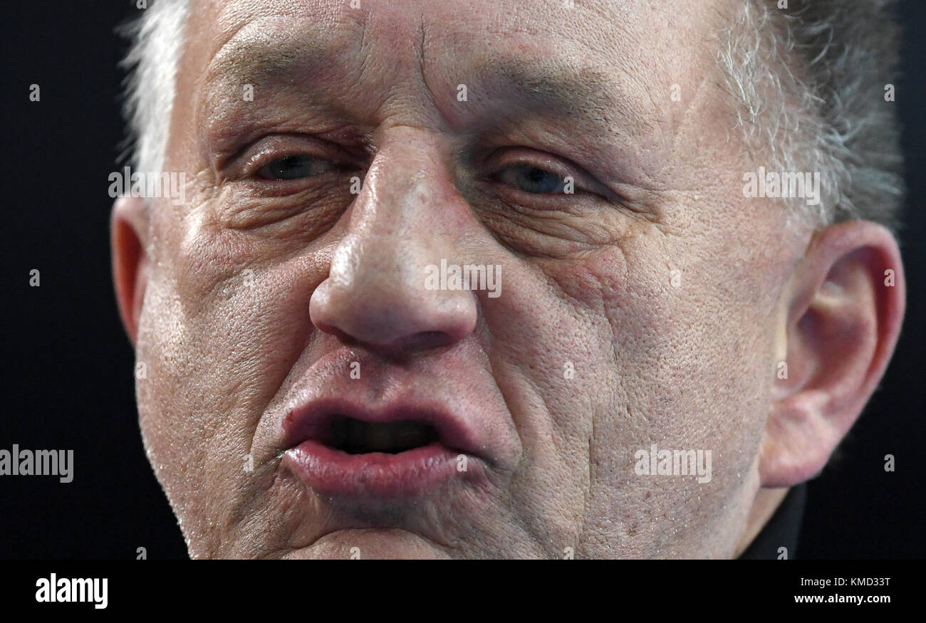 Leipzig, Germany. 6th Dec, 2017. Germany's coach Michael Biegler gives ...