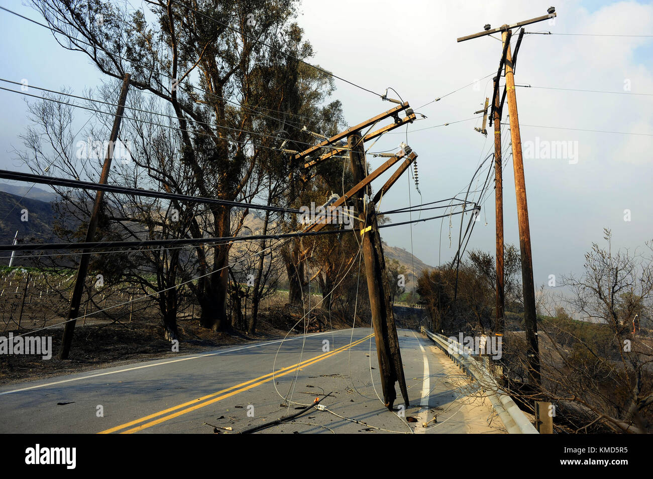 Downed power lines hi-res stock photography and images - Alamy