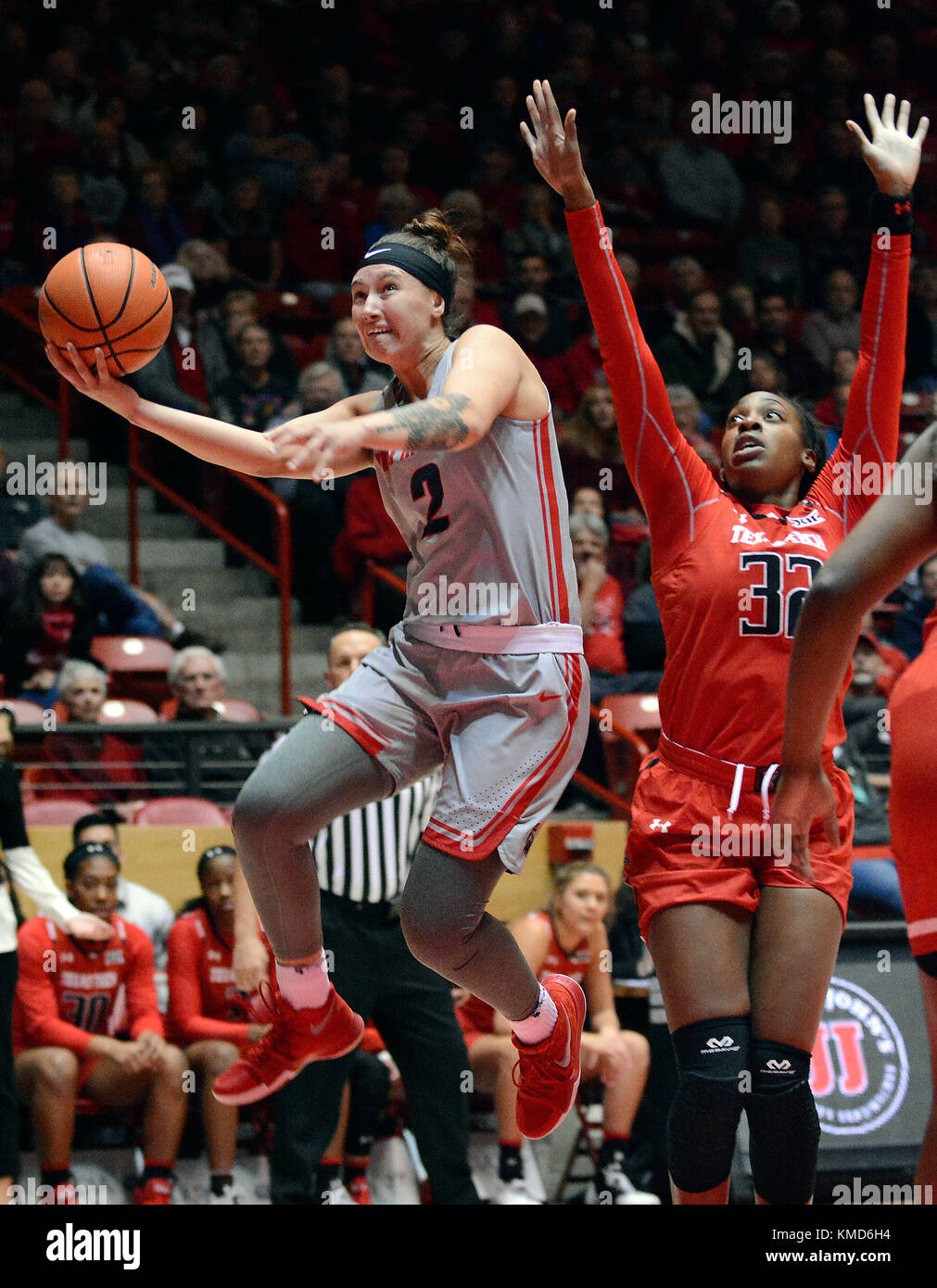Albuquerque, NM, USA. 6th Dec, 2017. UNM's #2 Tesha Buck goes for the ...
