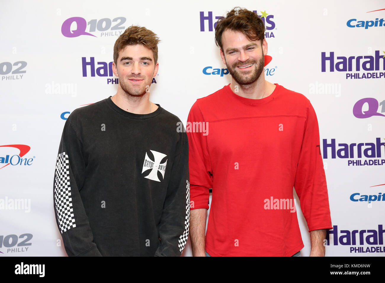 Philadelphia, PA, USA. 6th Dec, 2017. The Chainsmokers pictured back ...