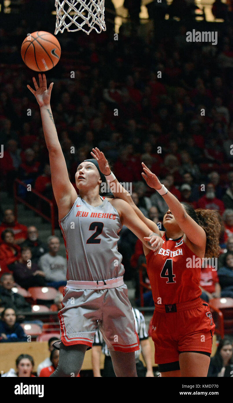 Albuquerque, NM, USA. 6th Dec, 2017. UNM's #2 Tesha Buck puts up the ...