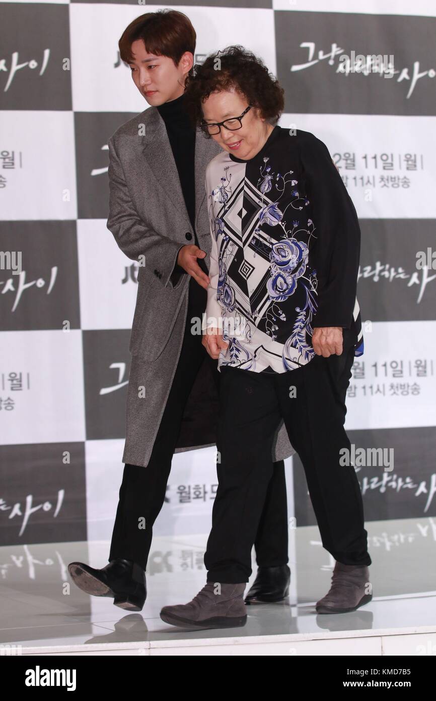 Seoul, Korea. 06th Dec, 2017. 2PM Lee Jun-ho, Won Jin-ah, Lee Ki-woo ...