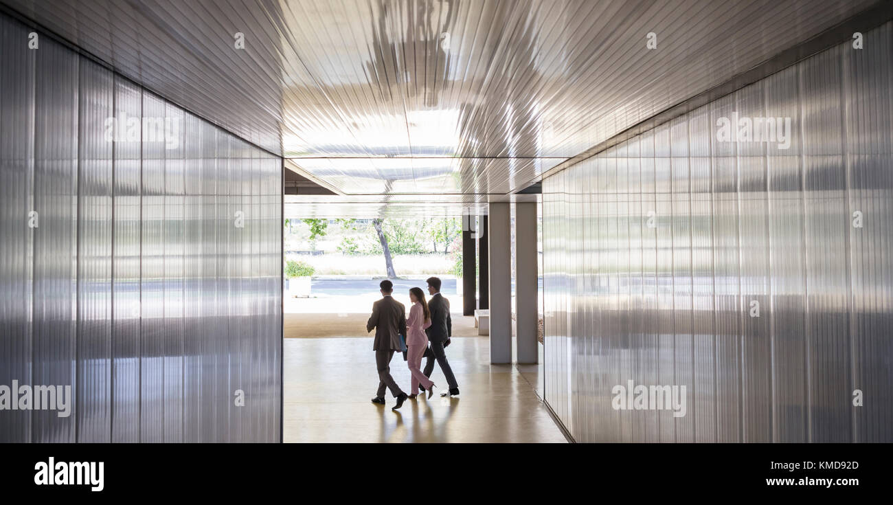 Business people walking in modern office corridor Stock Photo - Alamy