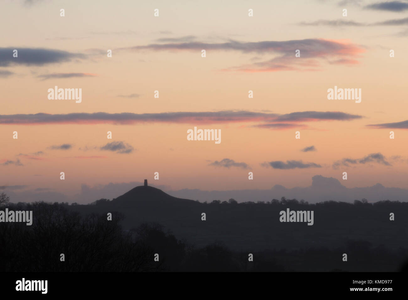 Glastonbury tor sunset hi-res stock photography and images - Alamy