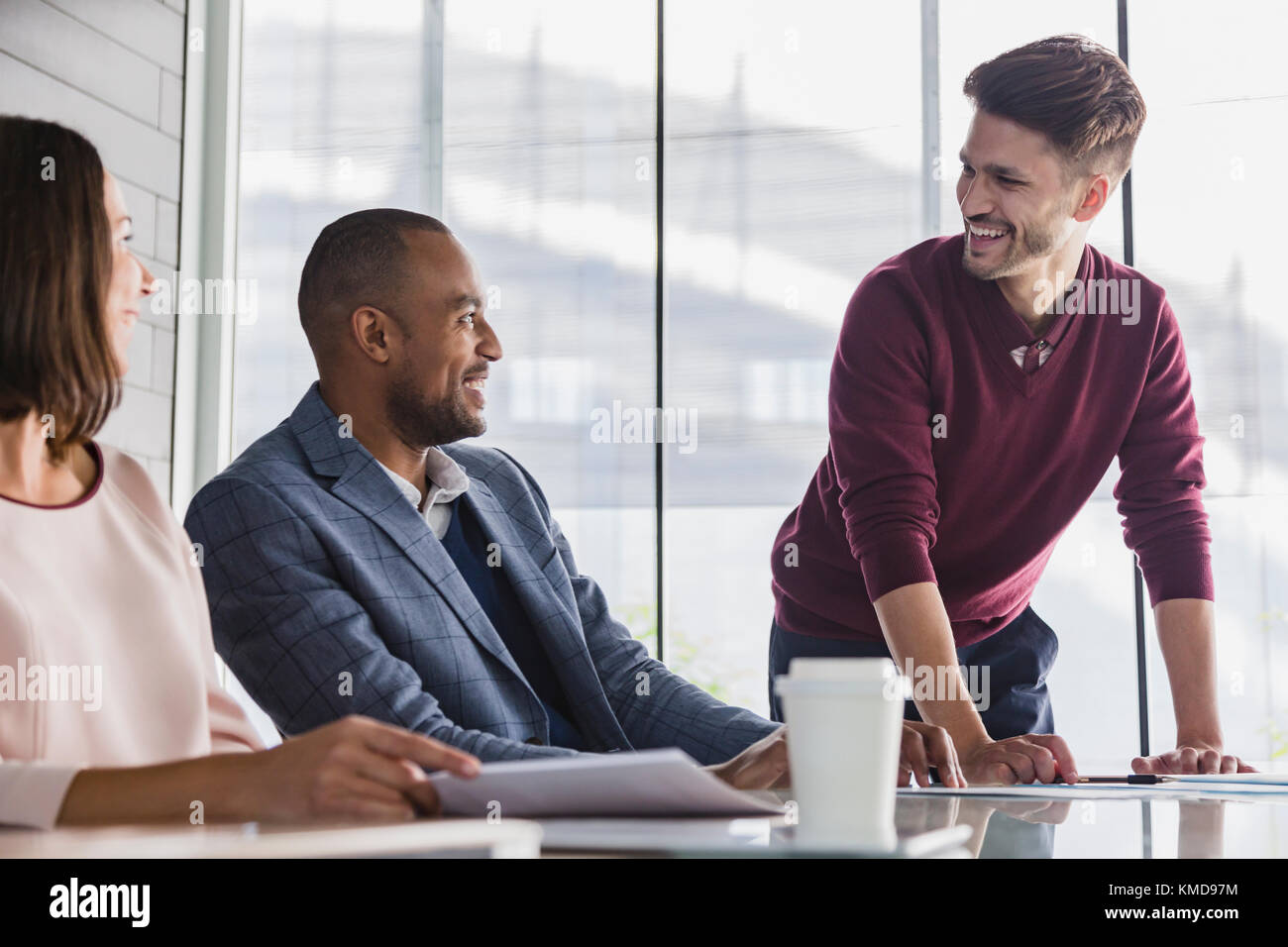 Conference meeting smiling hi-res stock photography and images - Alamy