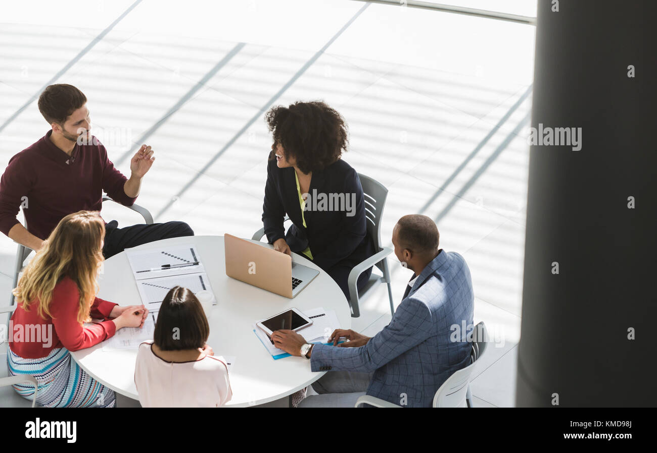 Business people talking in conference room meeting Stock Photo - Alamy