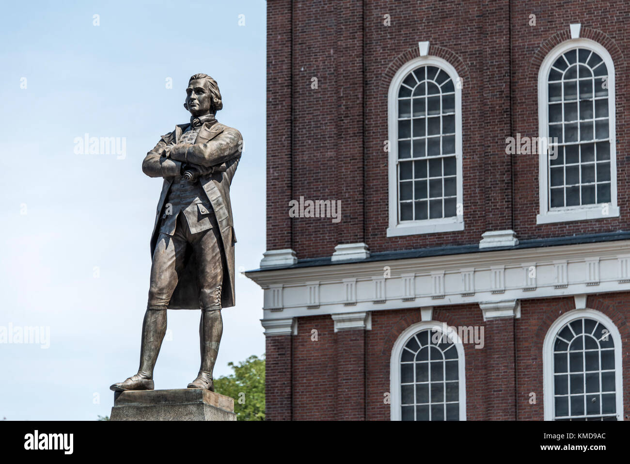 Samuel Adams monument statue near Faneuil Hall in Boston, Massachusetts ...