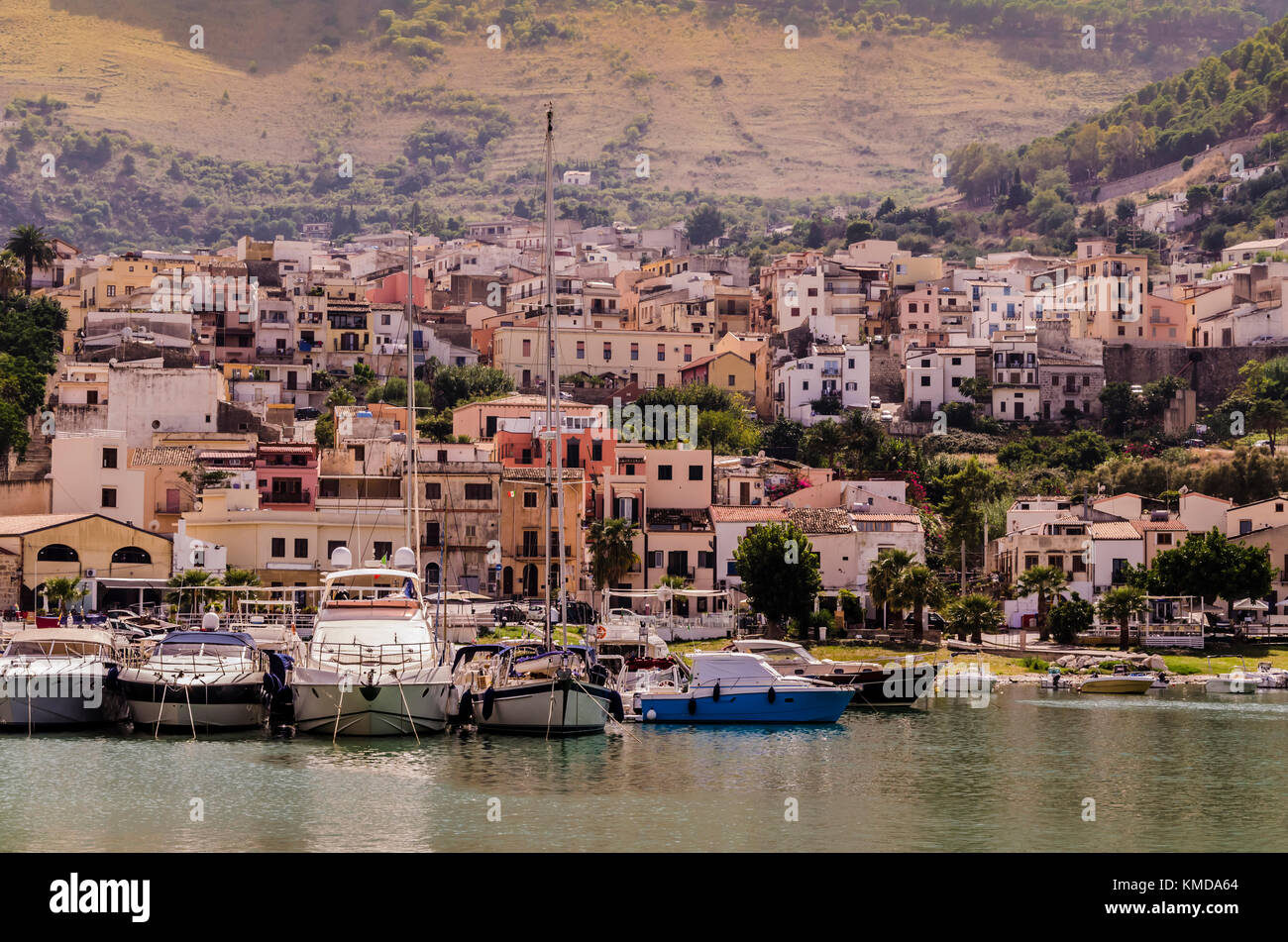Ancient mediterranean port today boat mooring Stock Photo - Alamy