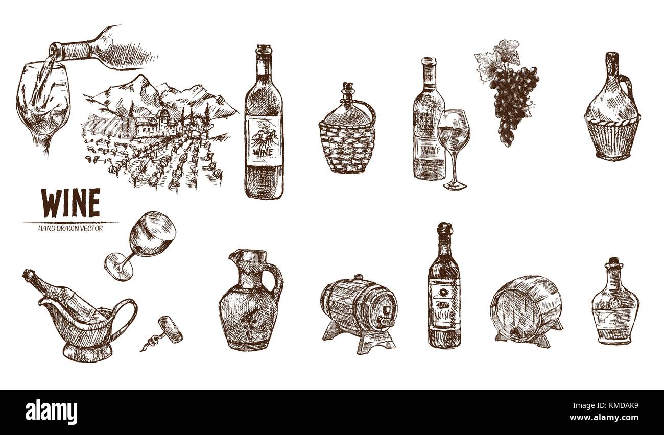 Wine Bottle Pencil Drawing