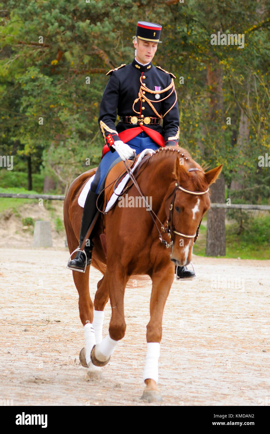Mounted Republicans guards at training before public parade ...