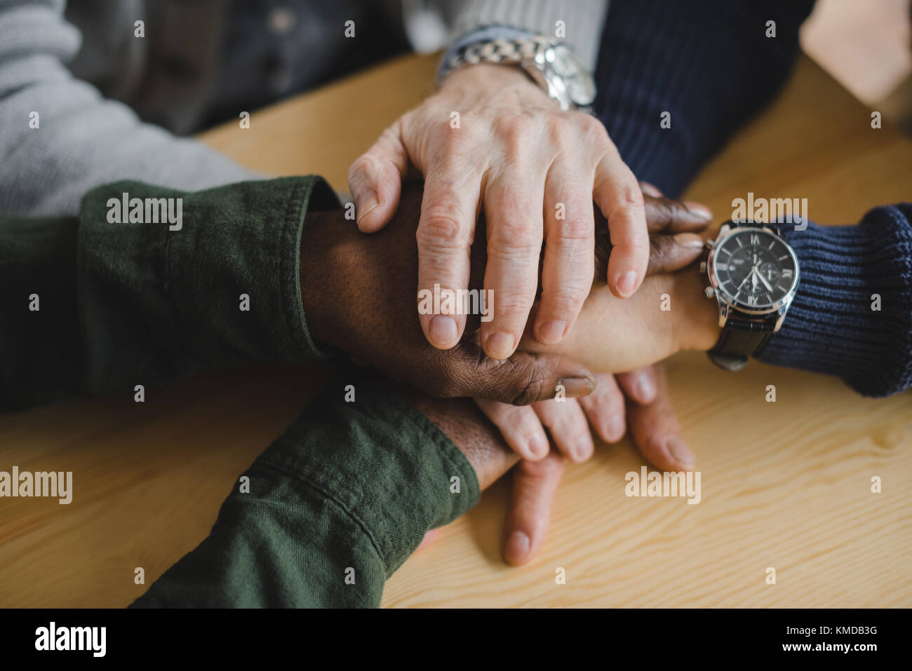 friends making team gesture Stock Photo - Alamy