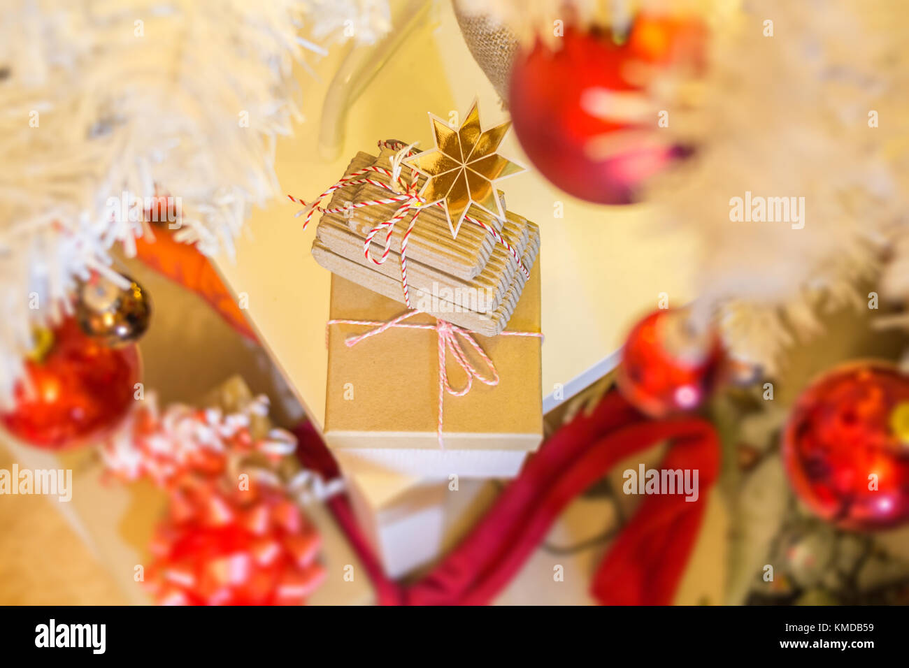 Tree decorated with small boxes hi-res stock photography and images - Alamy