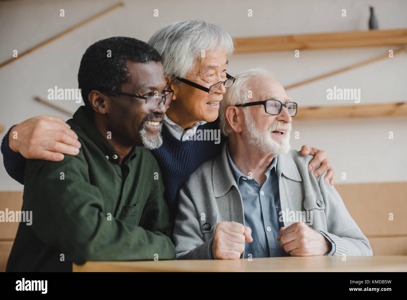 Group hug senior hi-res stock photography and images - Alamy