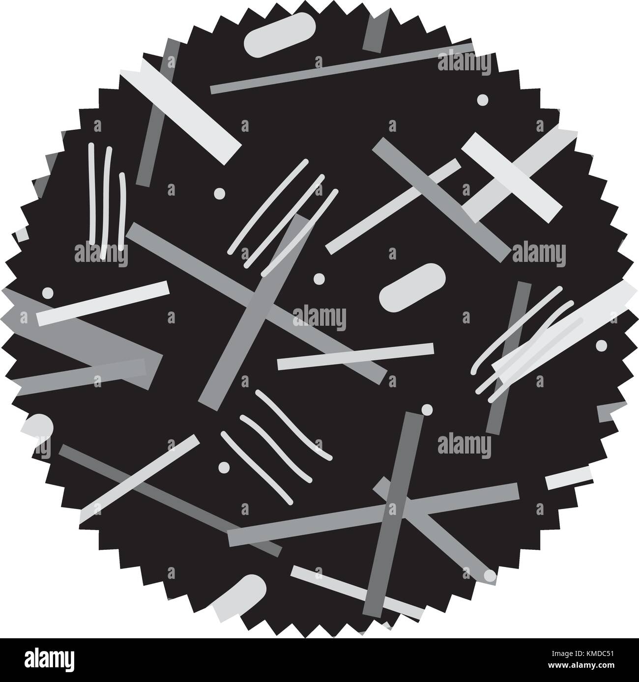 grayscale circle with geometric figure style background Stock Vector ...